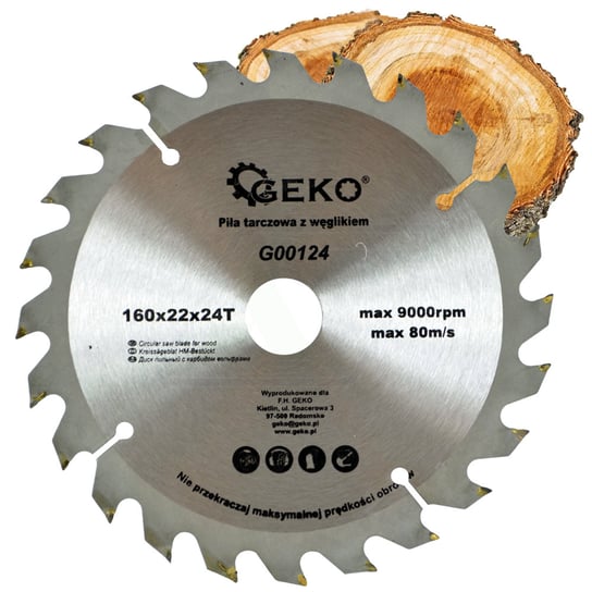 Piła Tarcza Widiowa Do Cięcia Drewna 160X22 24 Zęby Tnące Geko G00124 - Geko | Sklep EMPIK.COM