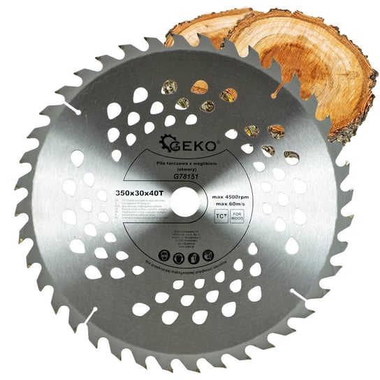 Piła Tarcza Widiowa Do Cięcia Drewna 350X30 40 Zębów Tnących Geko G78151 - Geko | Sklep EMPIK.COM