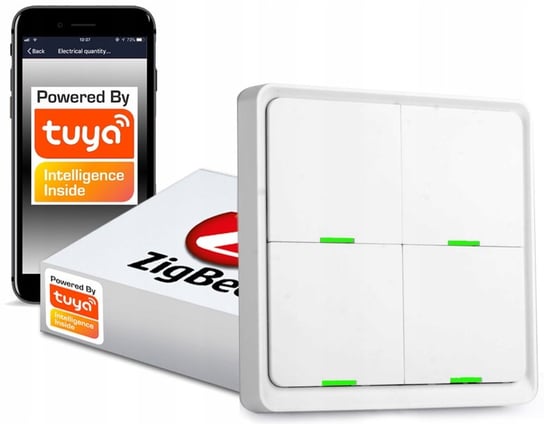 Pilot Przełącznik 12 Scen 4 Przyciski Zigbee Tuya - RTX | Sklep EMPIK.COM