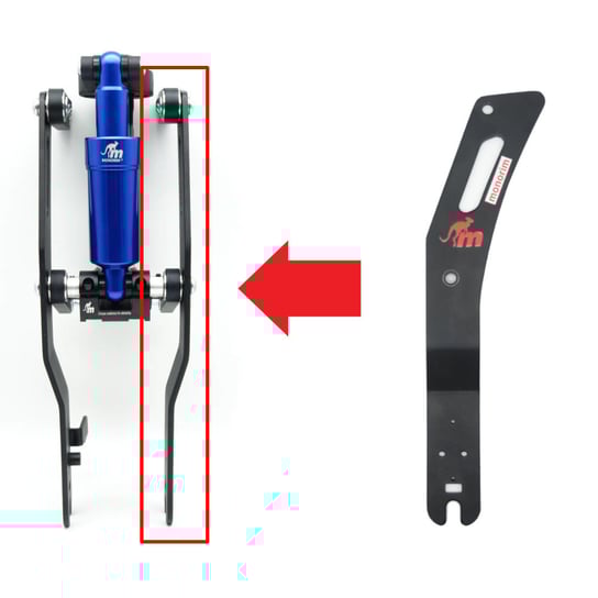 Pionowy lewy wahacz (czarny) do przedniego zawieszenia Monorim MX0 ...
