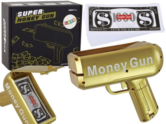 Pistolet Na Pieniądze Strzelający Złoty Wyrzutnia Money Gun Banknoty ...