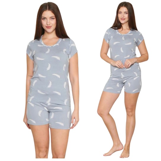 PIŻAMA DAMSKA WISKOZA Z WISKOZY KRÓTKI RĘKAW KRÓTKIE SPODENKI ELEGANCKA WYGODNA MODNA LETNIA ...