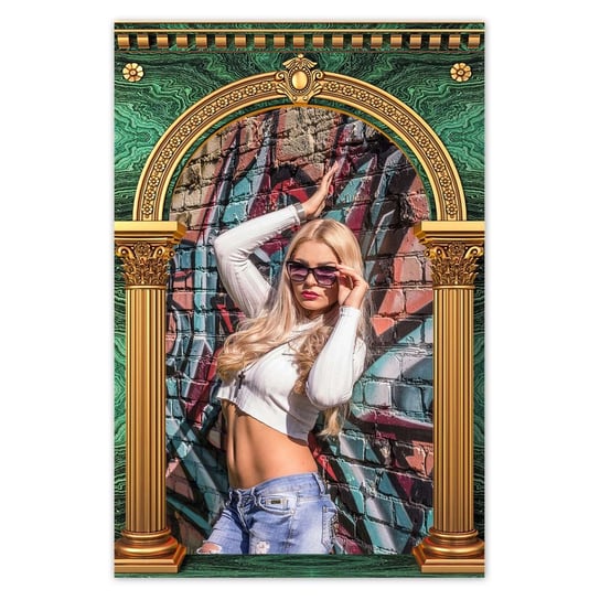 Plakat 40x60 Blondynka w okularach - ZeSmakiem | Sklep EMPIK.COM