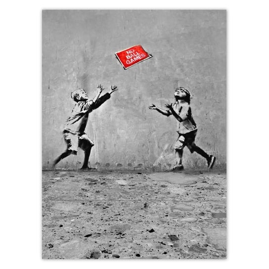 Plakat Banksy No Ball Games, 100x135 cm - ZeSmakiem | Sklep EMPIK.COM