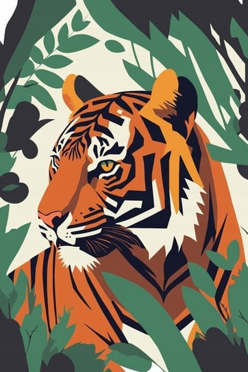 PLAKAT BOHO MONSTERA PANTERA TYGRYS LAMPART GEPARD 100x70 cm #9 - Atram ...