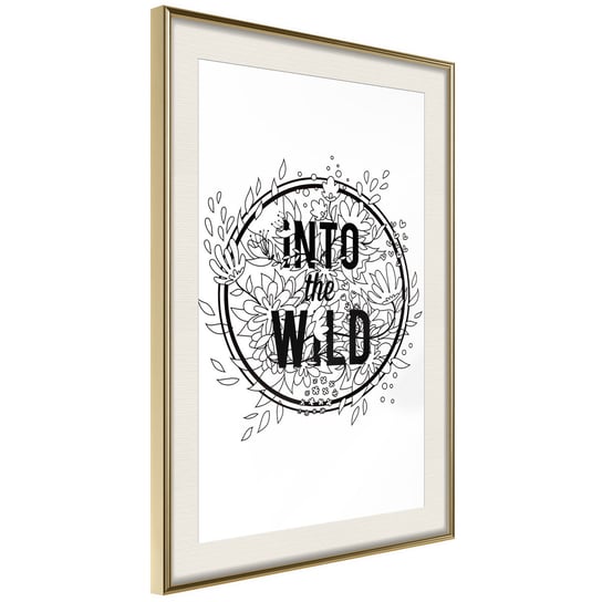 Plakat - Into the wild [Poster] 20x30 Rama złota z passe-partout papier ...