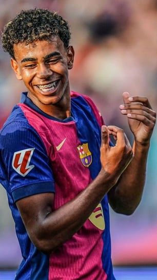 Plakat LAMINE YAMAL LEWANDOWSKI RAPHINHA FC BARCELONA 100x70 cm #117 ...