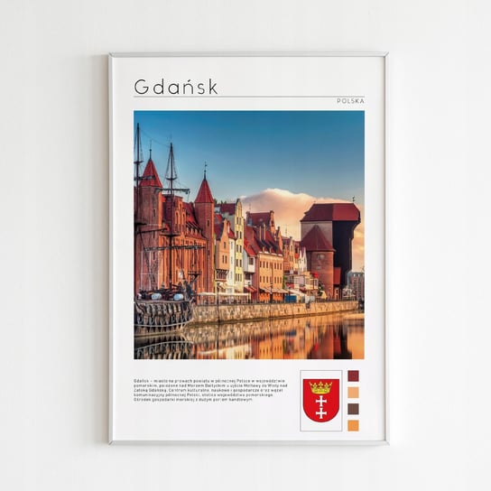 Plakat Miasta Polski - Gdańsk Obraz 100x70 cm - Atram | Sklep EMPIK.COM