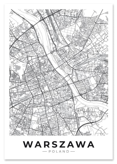 Plakat plan miasta mapa Warszawa 30x40 cm - Inna marka | Sklep EMPIK.COM