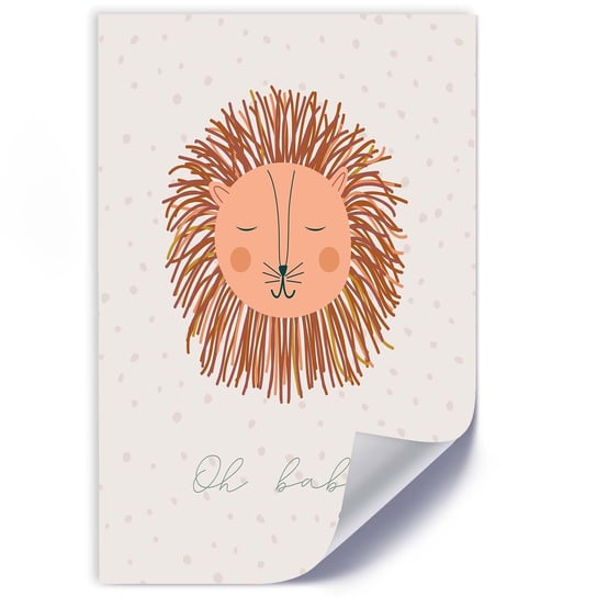 Plakat poster FEEBY, Lew Afryka Kolorowy 70x100 - Feeby | Sklep EMPIK.COM