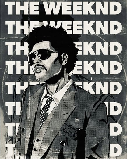Plakat The Weeknd Weekend Retro 50x40 cm Obraz - Atram | Sklep EMPIK.COM