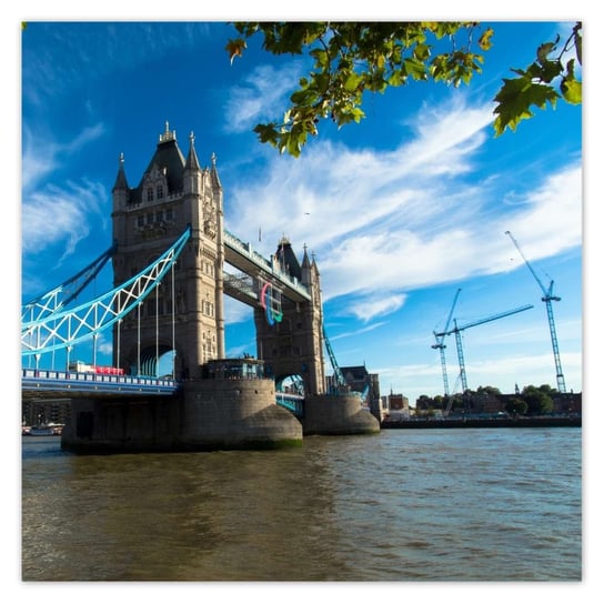 Plakat Tower bridge z niebem, 30x30 cm - ZeSmakiem | Sklep EMPIK.COM