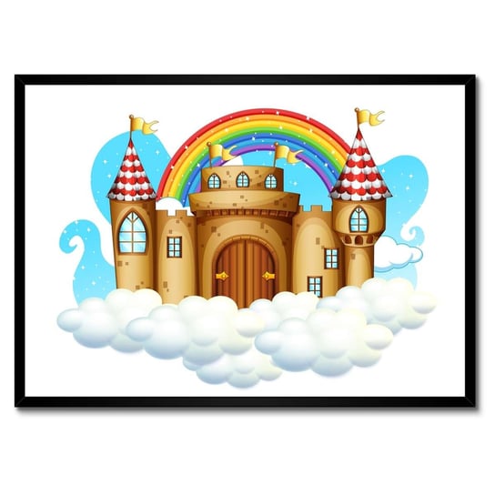 Plakat w ramie 70x50 Cudowny zamek z bajkowej krain - ZeSmakiem | Sklep ...