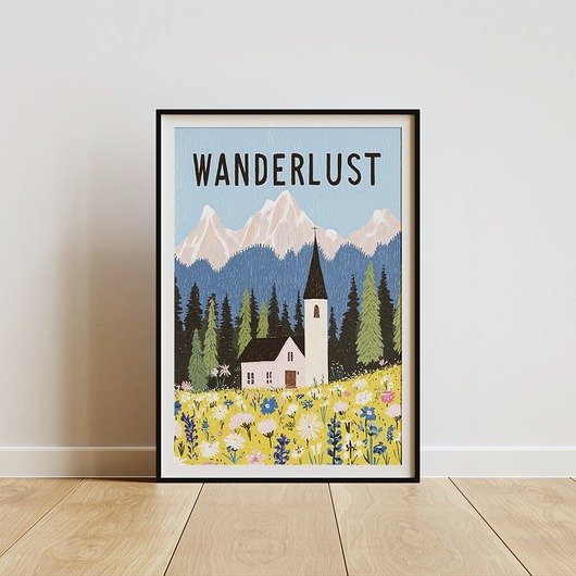 Plakat - Wanderlust 2 61x91 - Harry Monkey | Sklep EMPIK.COM