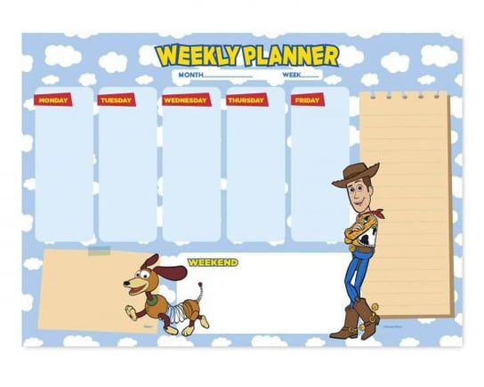 Planer tygodniowy A4 Toy Story plan lekcji na biurko 29,7x21 cm - Toy ...