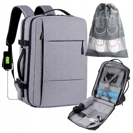 Plecak Bagaż Podręczny do Samolot 45x30x20 LOT Lufthansa EasyJet USB na ...