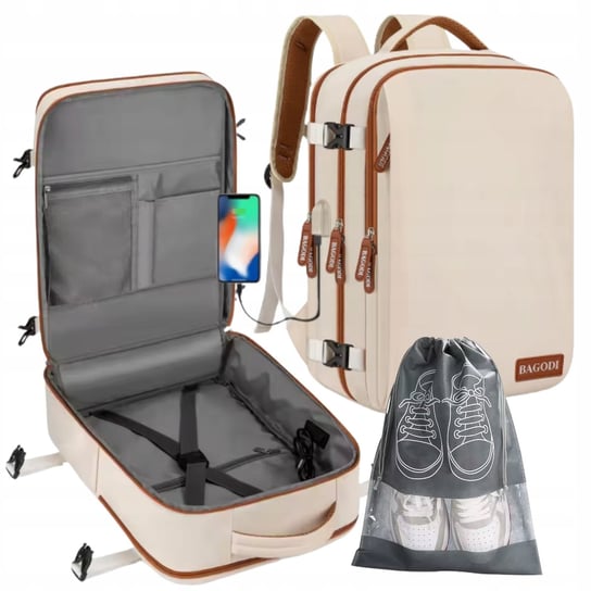 Plecak Bagaż Podręczny do Samolot 45x30x20 LOT Lufthansa EasyJet USB na ...