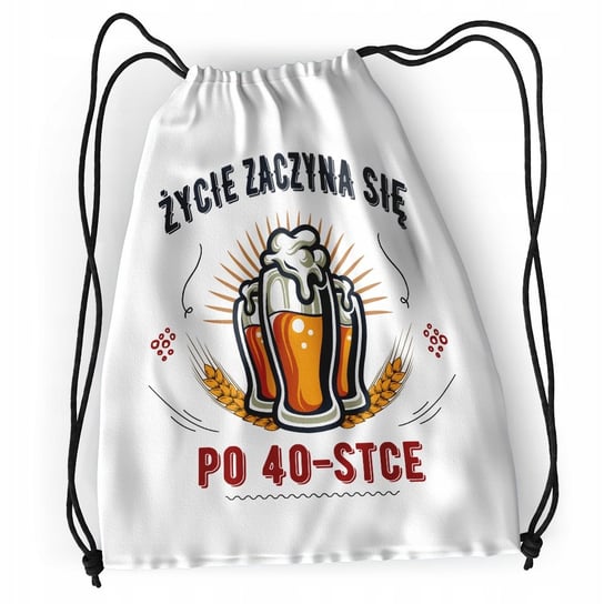 Plecak Urodziny 40 40ste Sportowy Szkolny Worek z Nadrukiem ze Zdjęciem ...