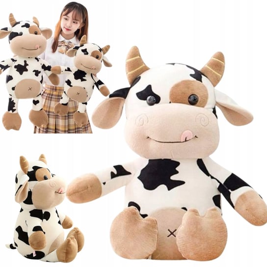 Pluszak Krowa KRÓWKA MASKOTKA DLA DZIECI PRZYTULANKA ZABAWKA MIŚ ...