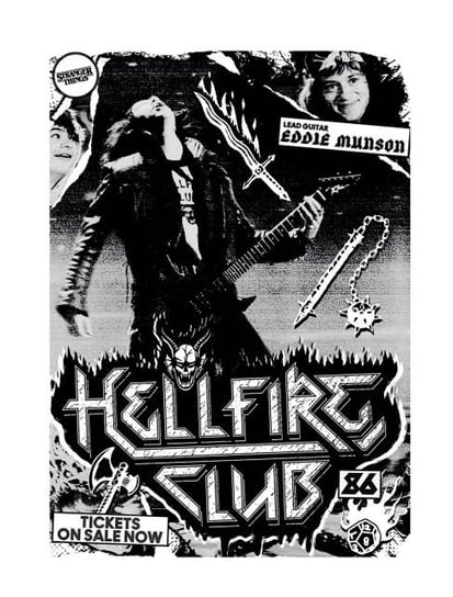 Pocztówka A6 Stranger Things Hellfire Club Eddie Munson 86 14,8x10,5 cm ...
