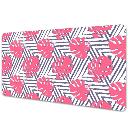 Podkładka na biurko Różowe geometryczne liście 90x45 cm - Coloray ...