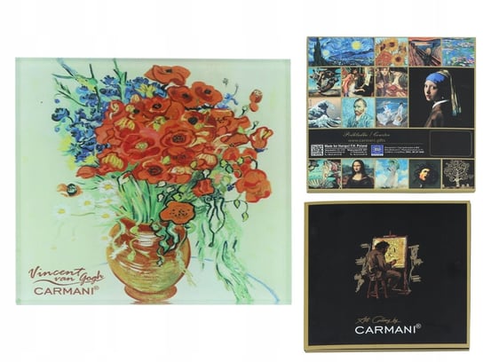 Podkładka szklana - V. van Gogh, Czerwone maki i stokrotki (CARMANI ...