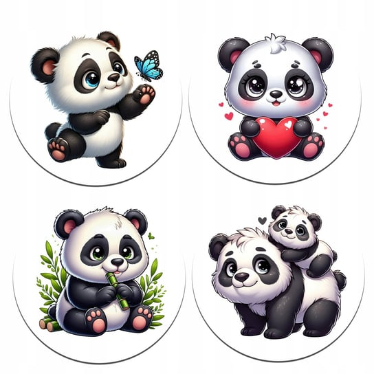 Podkładki pod kubek Z PANDĄ miś panda pandy PREZENT parapetówka ...