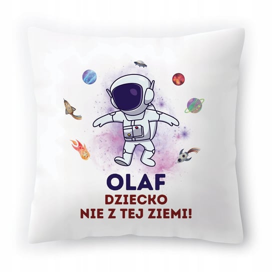 Poduszka Biała 40x40 cm Dla Olafa Syna Dziecka z Nadrukiem ze Zdjęciem ...