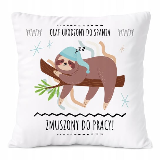 Poduszka Dla Olafa na Prezent z Nadrukiem ze Zdjęciem Biała PoliDraw ...