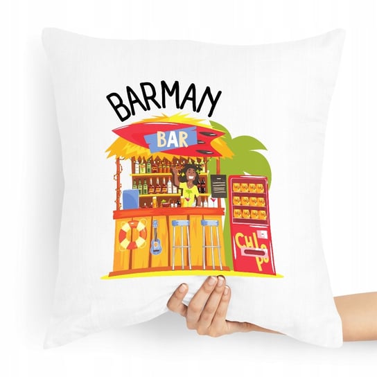 PODUSZKA PREZENT DLA BARMANA NAJLEPSZY BARMAN z Nadrukiem ze Zdjęciem ...