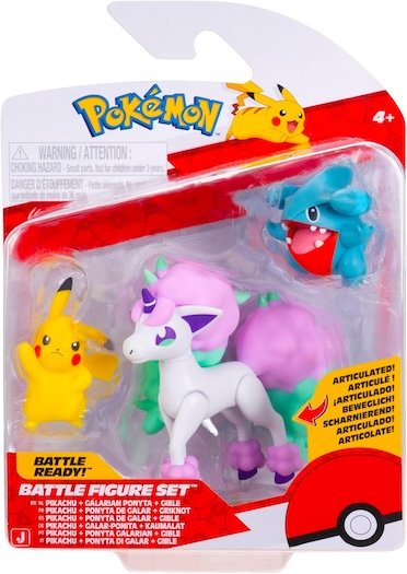 POKEMON Figurka 3 PAK Pikachu Galarian Ponyta Gible - Inna marka ...