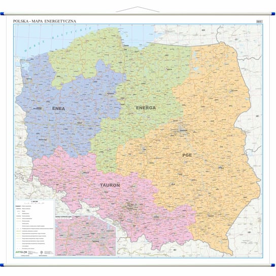 Polska. Mapa energetyczna ścienna 1:500 000 - Opracowanie zbiorowe ...
