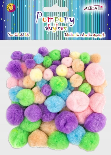 Pompony dekoracyjne Aliga mix 78szt POM-9976 - Aliga | Sklep EMPIK.COM