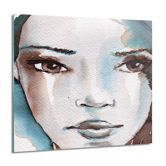 Portret kobieta zima obraz na szkle 60x60 cm - ArtPrintCave | Sklep ...