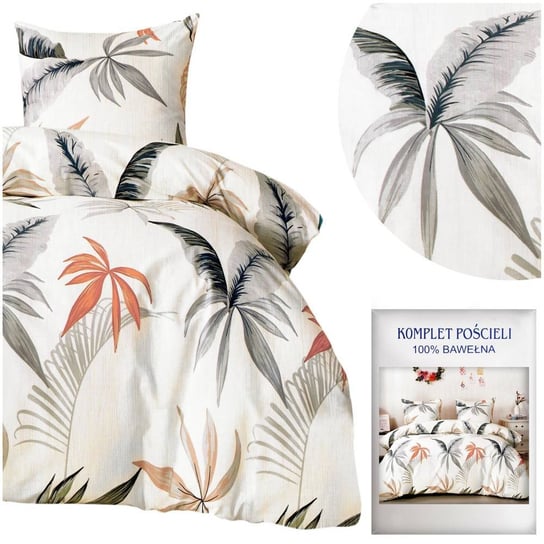 Pościel 160x200 3 części Satyna Bawełniana Aida Komplet 2x Poszewka ...