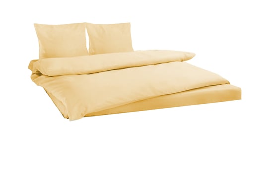 Pościel Haftowana Z Prześcieradłem 160X200 Żółta - FAN | Sklep EMPIK.COM