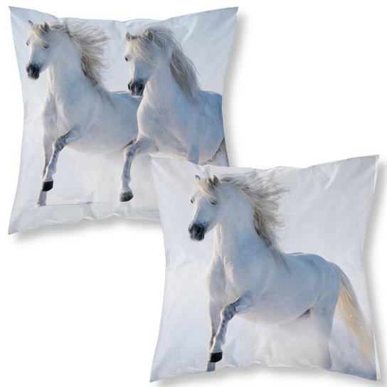 Poszewka Na Poduszkę 40X40 Biały Koń Mf 010 - eStilex | Sklep EMPIK.COM