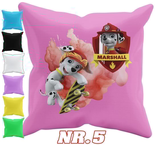 POSZEWKA NA PODUSZKĘ JAŚKA DO PRZEDSZKOLA PSI PATROL MARSCHAL + IMIĘ ...