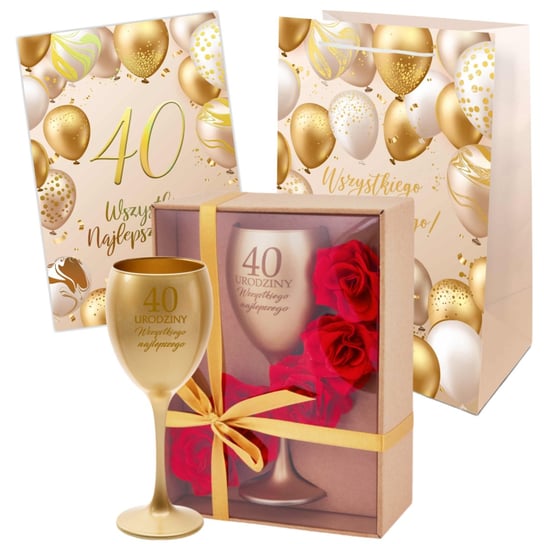 Prezent na 40 Urodziny dla Kobiety ZESTAW Kieliszek Pamiątka - ANGEL DEVIL | Sklep EMPIK.COM