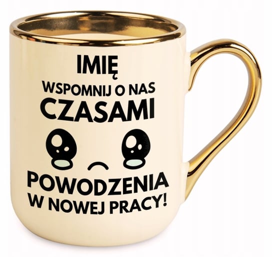 prezent na pożegnanie odejście kolegi koleżanki z pracy złoty ładny kubek - Inna marka | Sklep ...