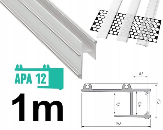 PROFIL LED zakończeniowy do płyty GK APA12 BIAŁY - Inna marka | Sklep ...