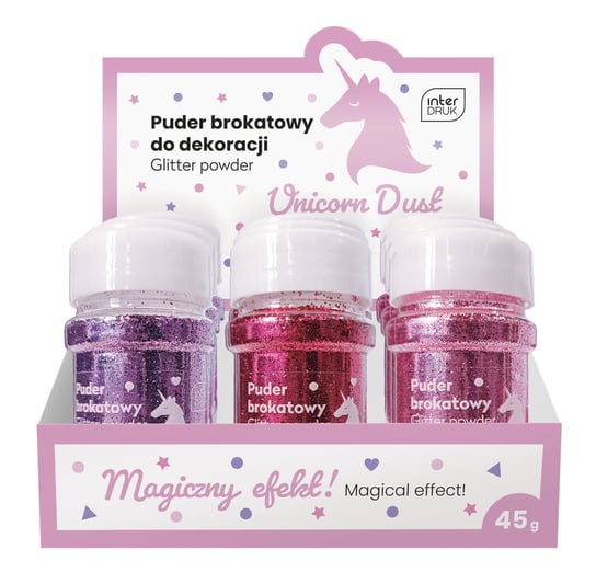 Puder brokatowy do dekoracji 45 g UNICORN DUST - Interdruk | Sklep EMPIK.COM
