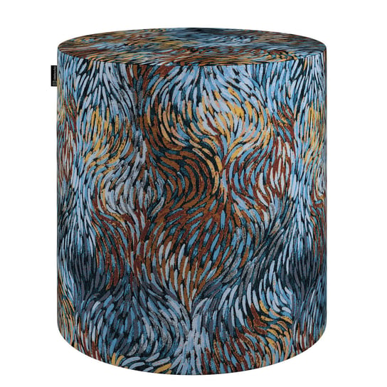 Puf Barrel, niebiesko-pomarańczowy, ø40, wys. 40 cm, Intenso Premium ...