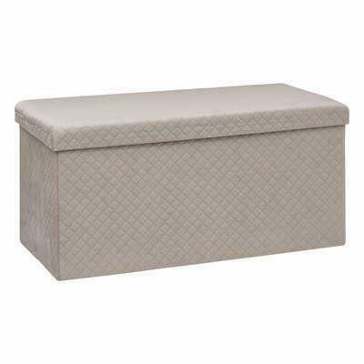 Pufa ze schowkiem duża Velvet beżowa - 5five Simple Smart | Sklep EMPIK.COM