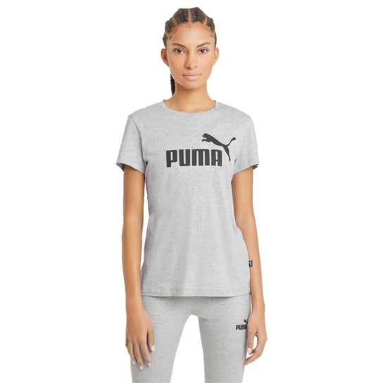 Puma Koszulka Damska T-Shirt Ess Logo Tee Gray 586774 04 L - Puma ...
