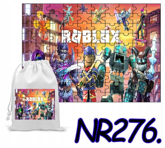 PUZZLE 70 EL. UKŁADANKA DLA DZIECI ROBLOX LUDZIKI GRY+ WORECZEK Z ...