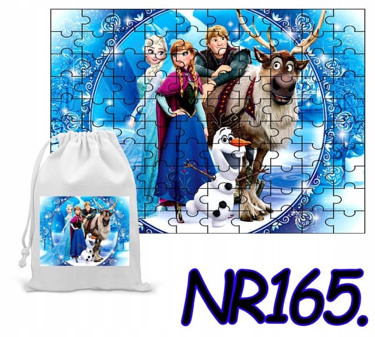 PUZZLE 96 EL. UKŁADANKA PREZENT FROZEN ELZA BAJKI + WORECZEK Z ...