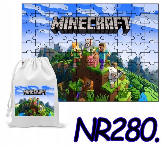 PUZZLE 96 EL. UKŁADANKA PREZENT GRY MAJNKRAFT CLIPER +WORECZEK Z ...
