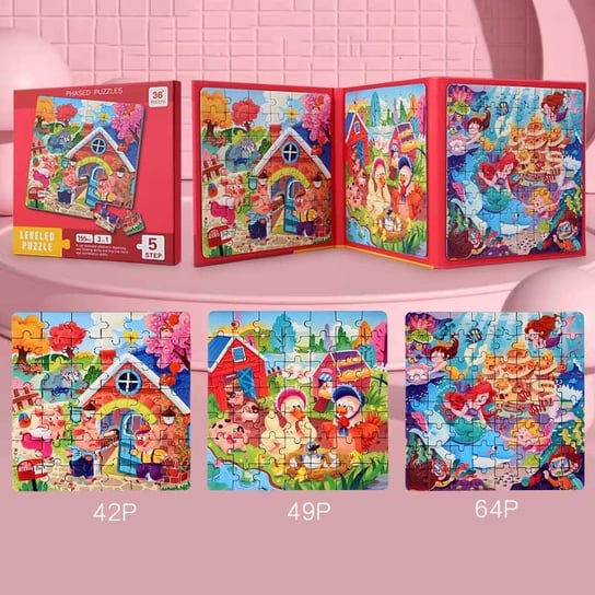 Puzzle magnetyczne - Poziom 5 - Świnka, Kaczusia, Syrenka - HABARRI ...