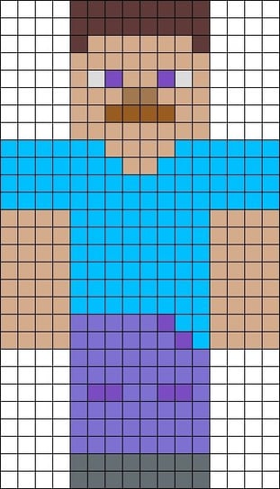 PUZZLE Minecraft STEVE ART Vintage Retro + IMIĘ Pudełko 120 el. - Atram ...